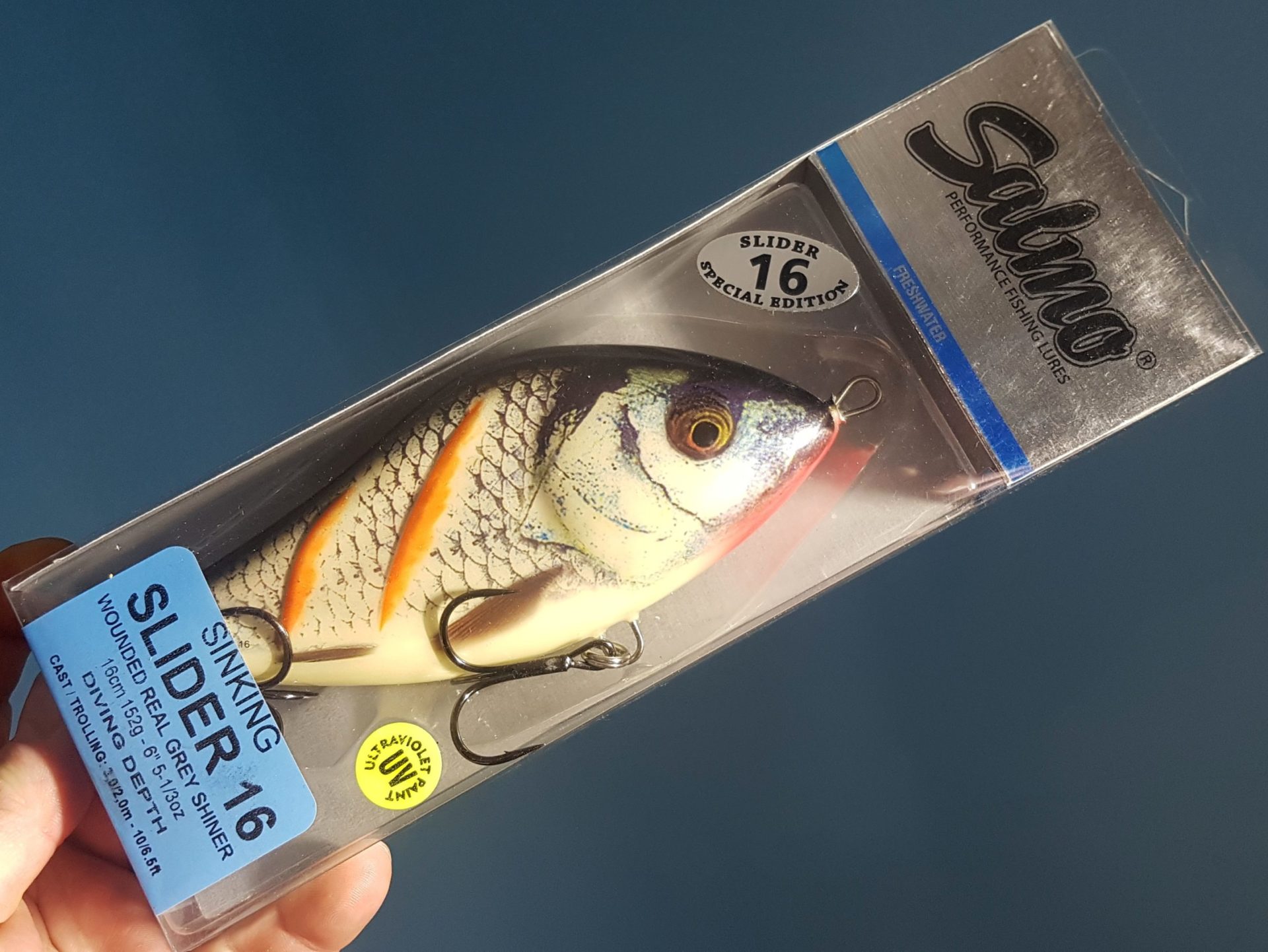 Salmo Slider 16 Special Edition Sinking Wounded Real Grey Shiner ...
